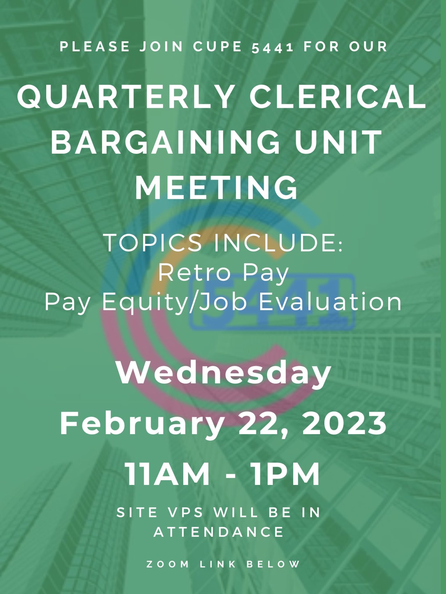 Quarterly Clerical Bargaining Meeting - CUPE 5441